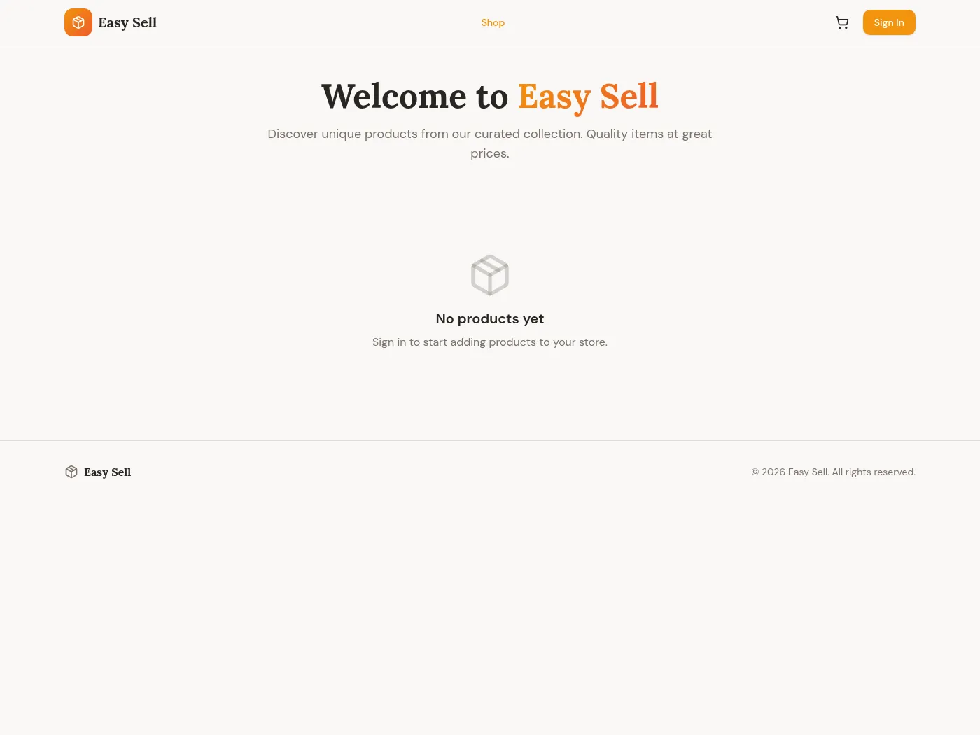 Easy Sell Storefront