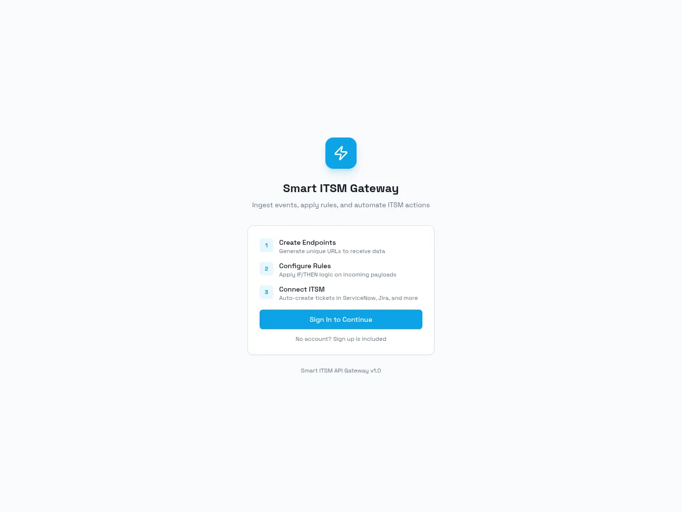 Smart ITSM API Gateway