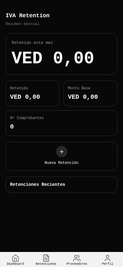 IVA Retention Mobile App