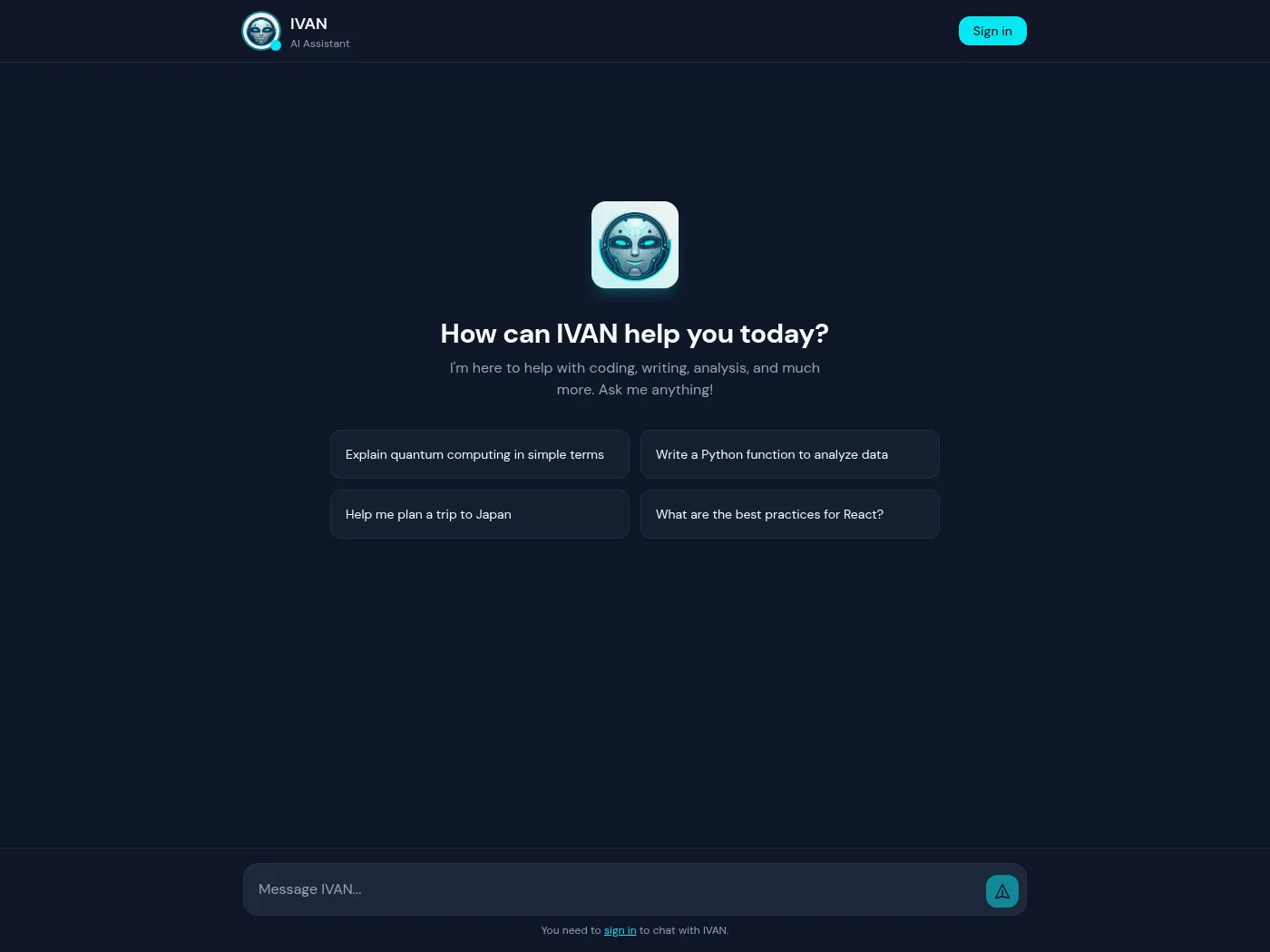 IVAN AI Chatbot