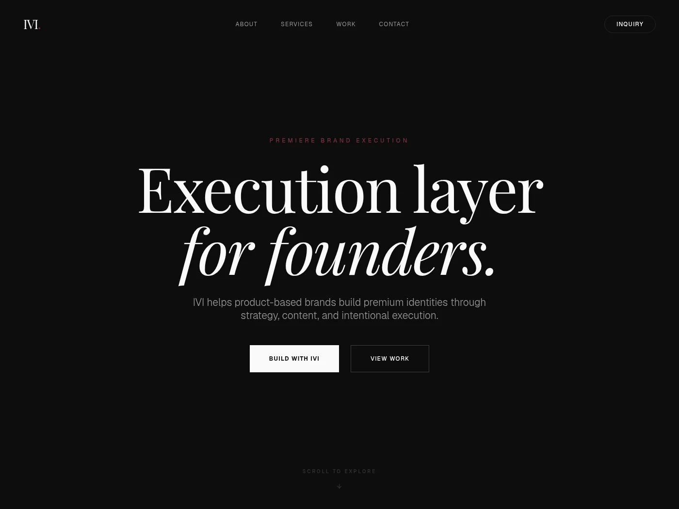 IVI Luxury Brand Website
