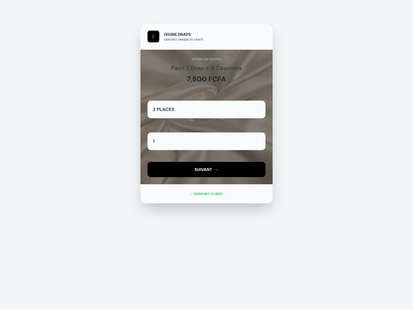 Ivoire Draps Checkout