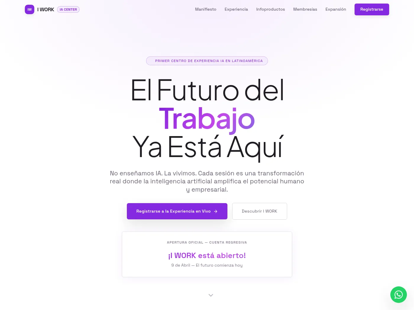 I WORK AI Experience Hub