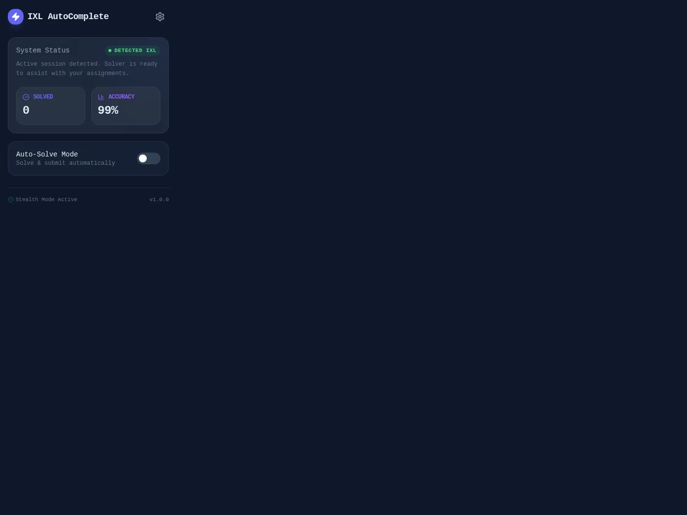 IXL AutoComplete Extension