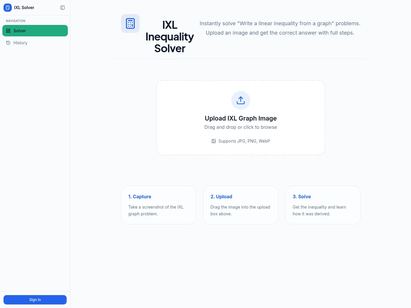 IXL Inequality Solver
