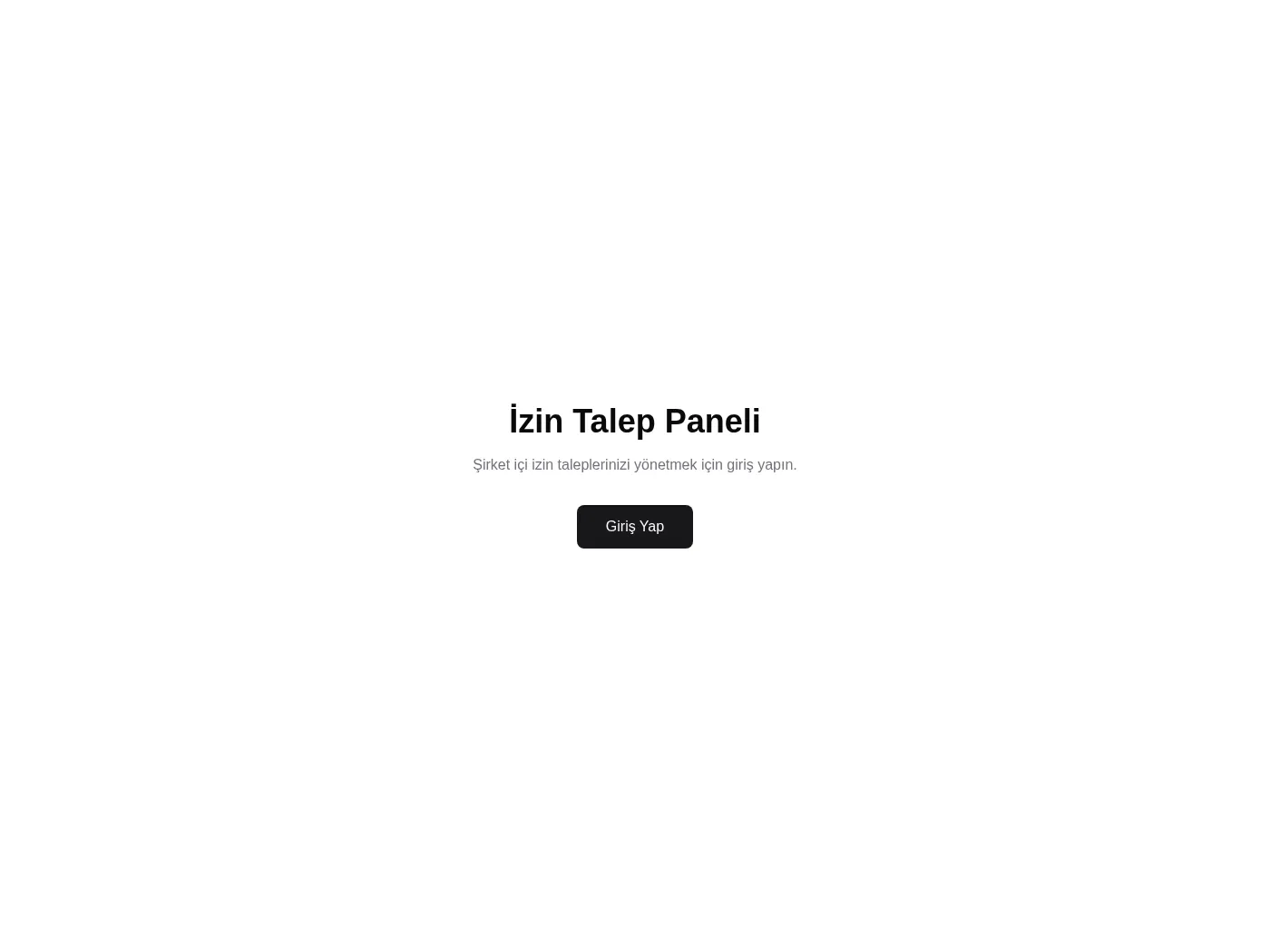 İzin Talep SaaS Paneli