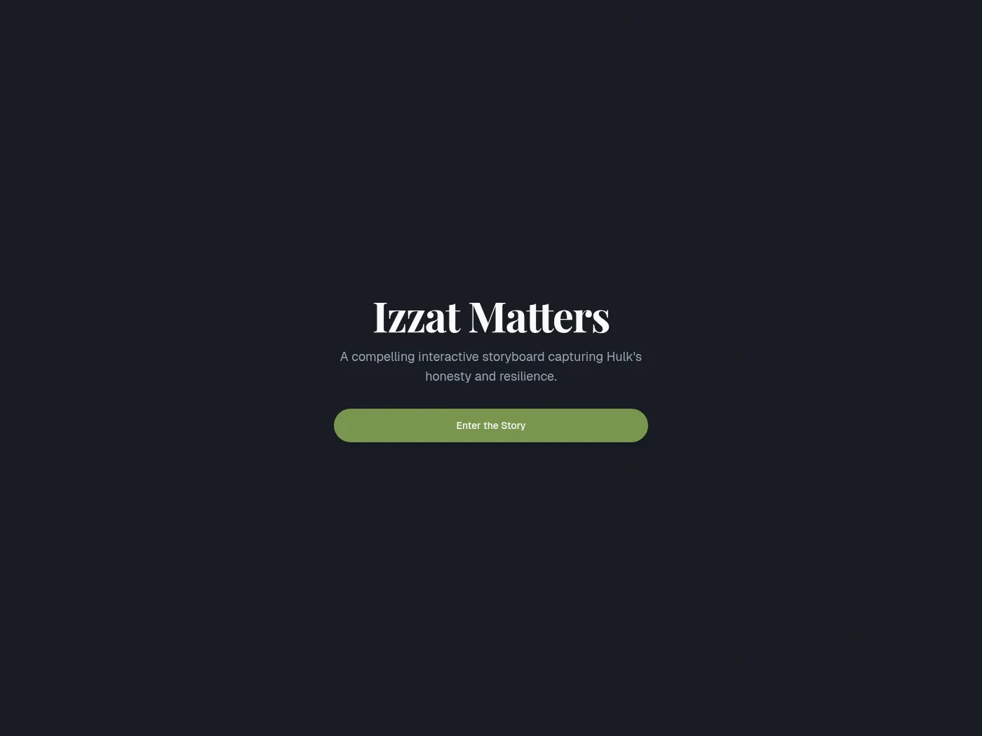Izzat Matters Storyboard