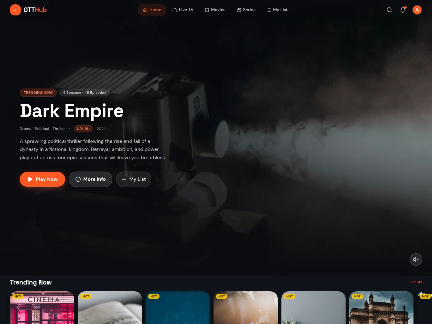 J OTT Streaming Hub