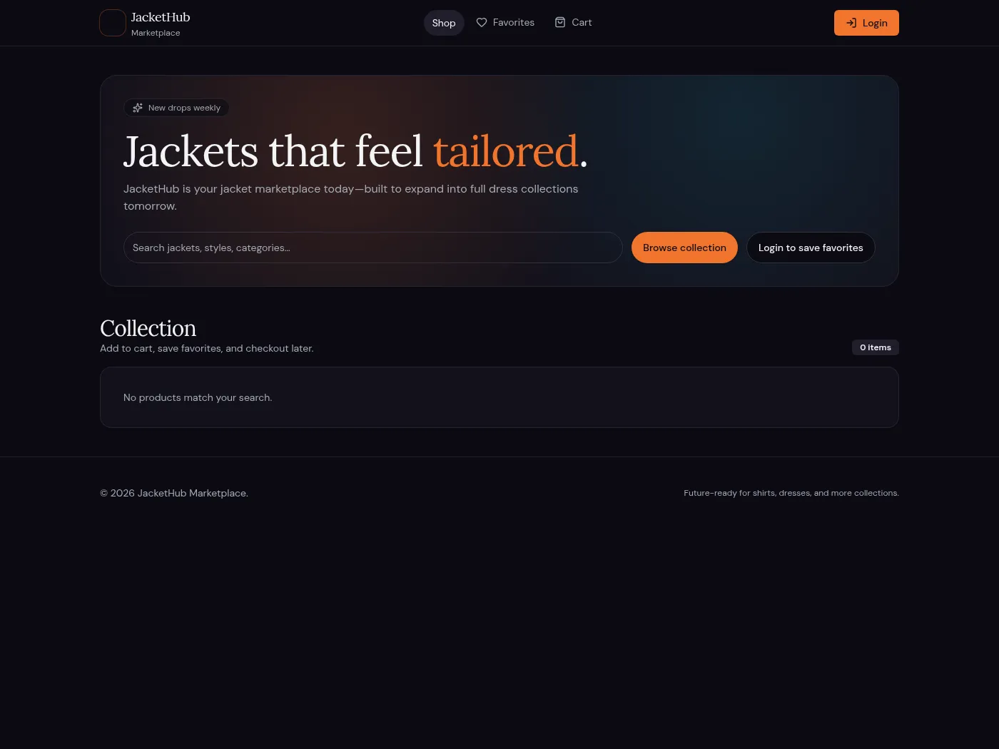 JacketHub Marketplace