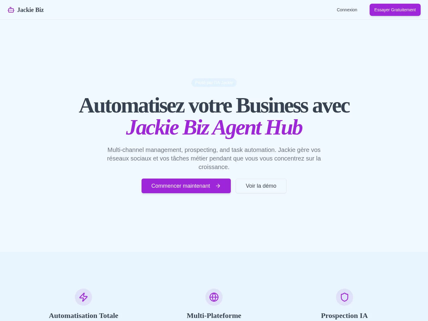 Jackie Biz Agent Hub