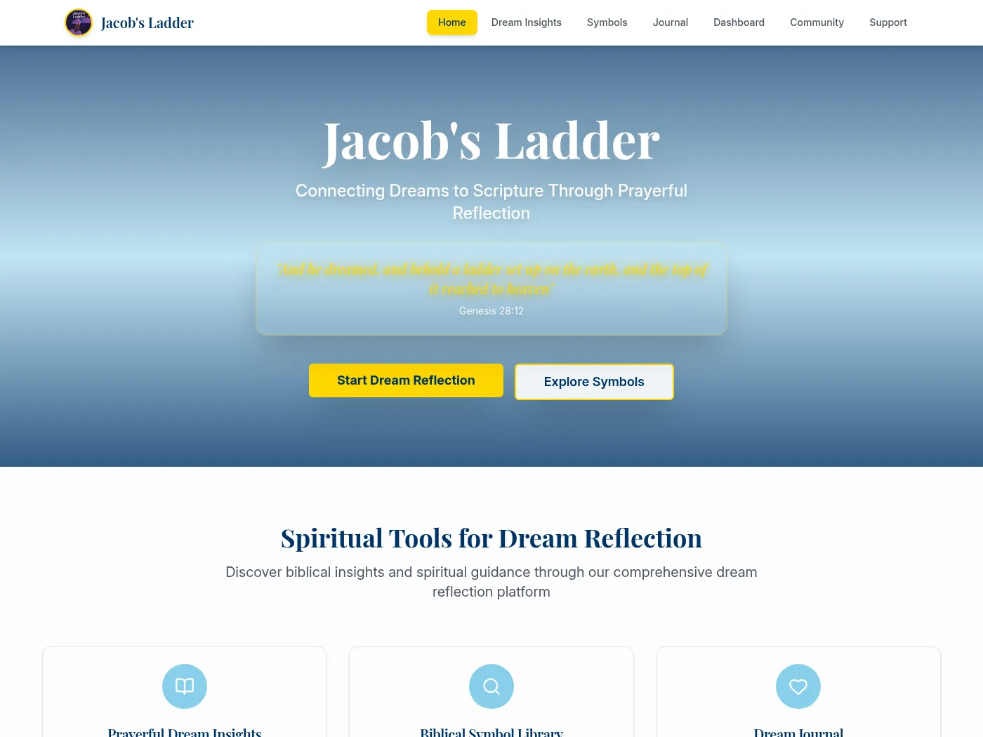 Jacob’s Ladder: A Scripture-Centered Dream Reflection App