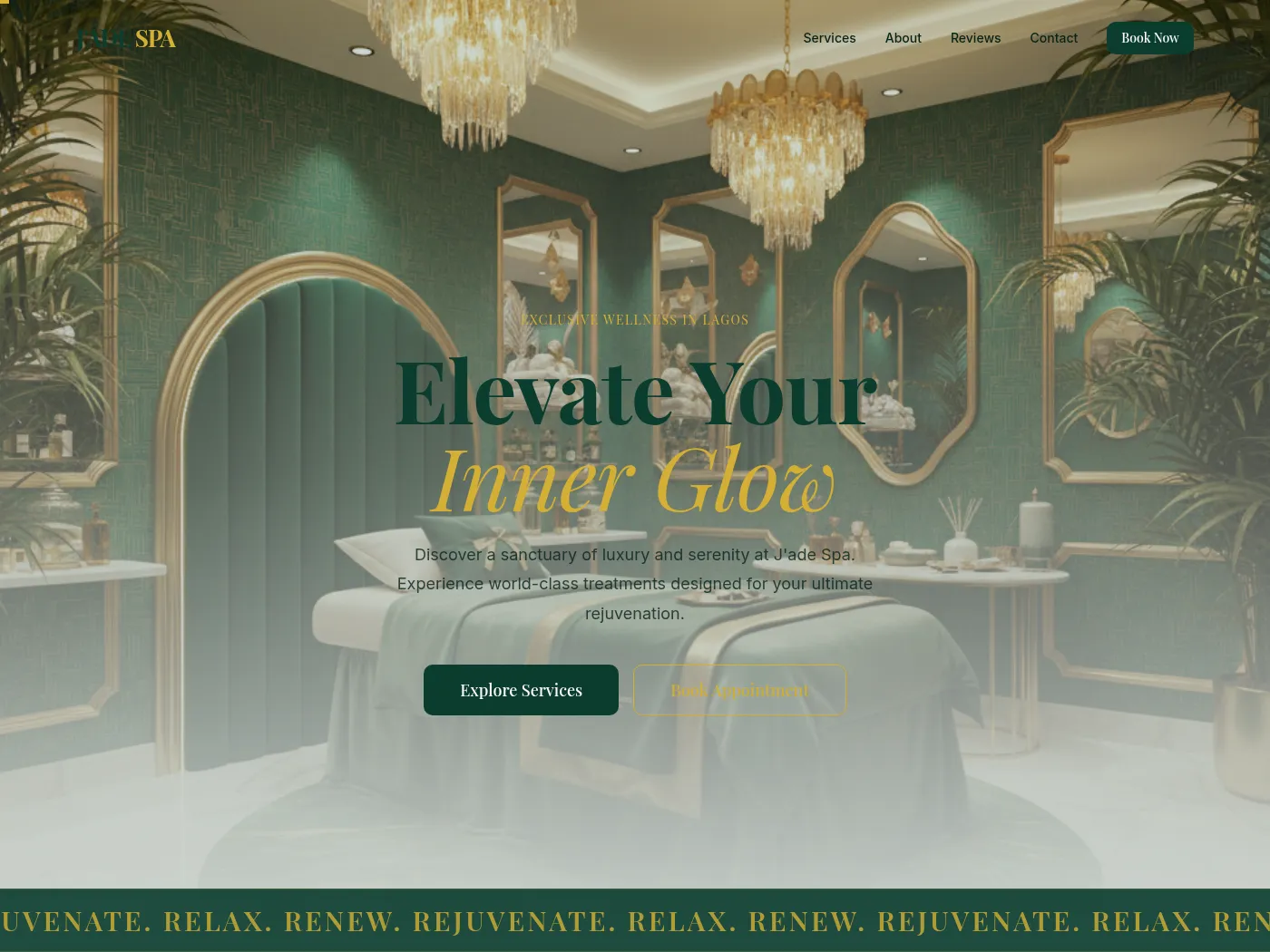J’ade Spa Website
