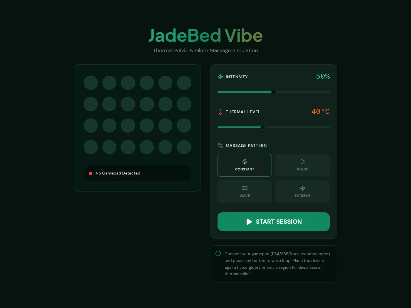 JadeBed Vibe Simulator