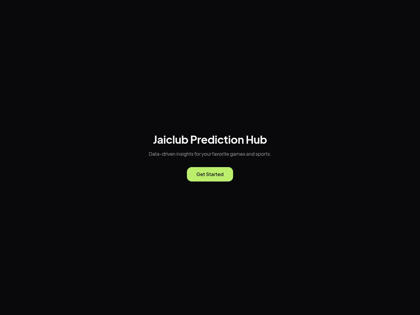 Jaiclub Prediction Hub