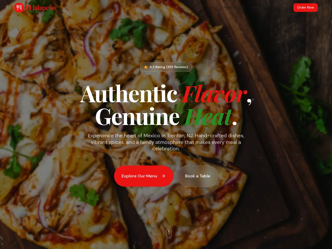 El Jalapeño Restaurant Site