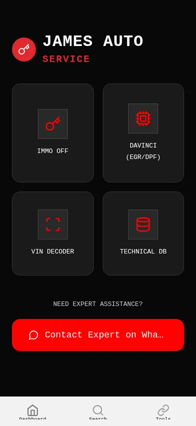James Auto Dashboard