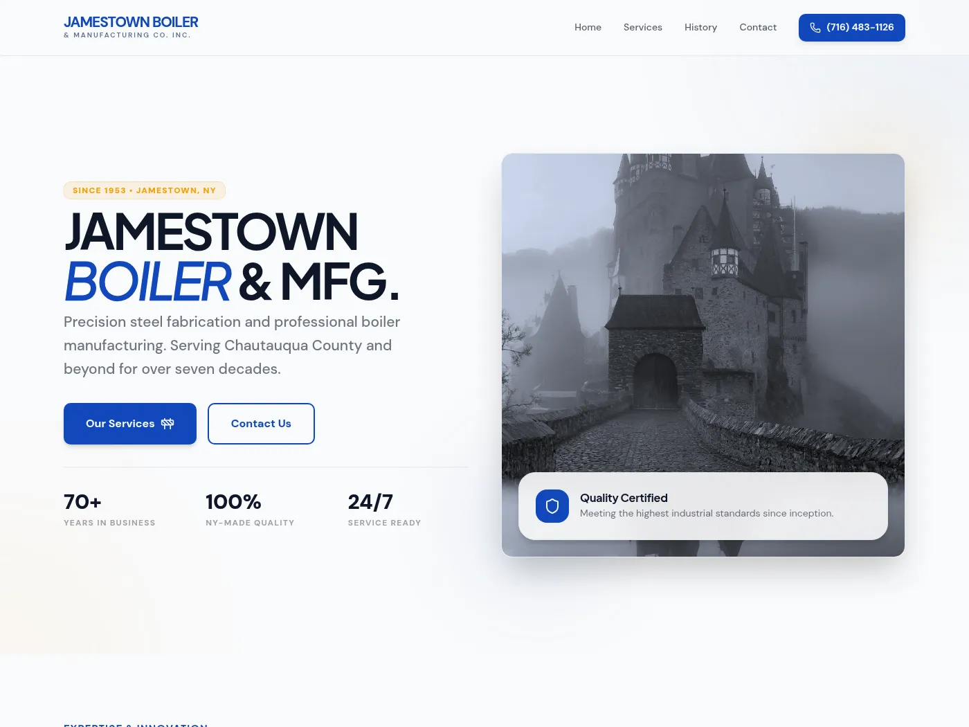 Jamestown Boiler Website