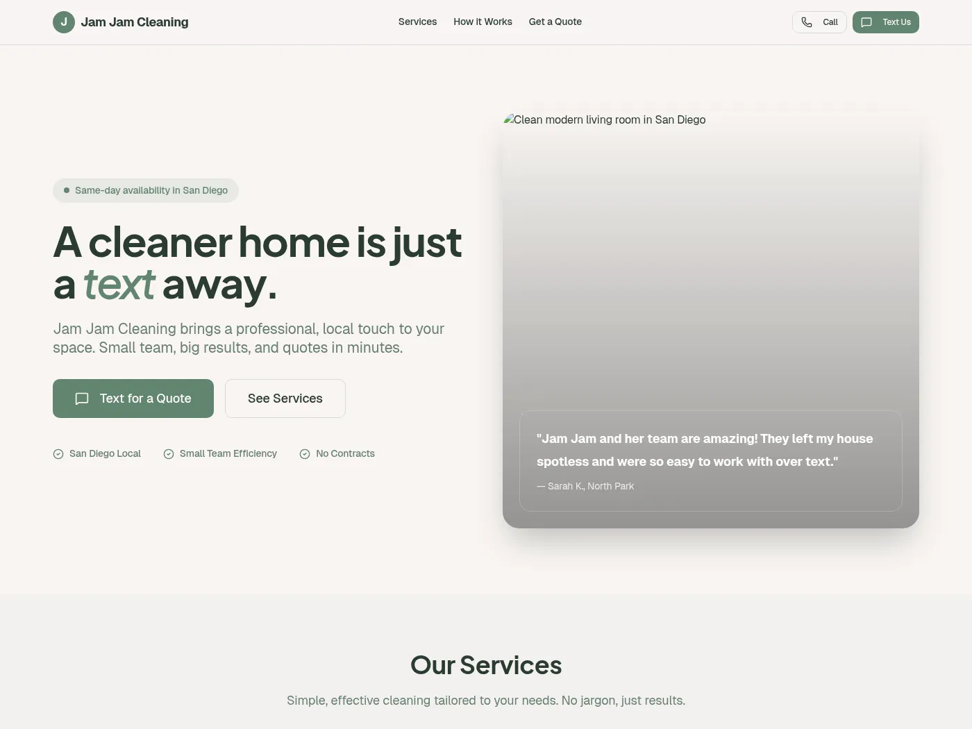 Jam Jam Cleaning Web