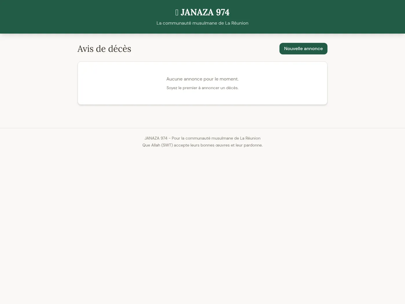 Janaza 974 API