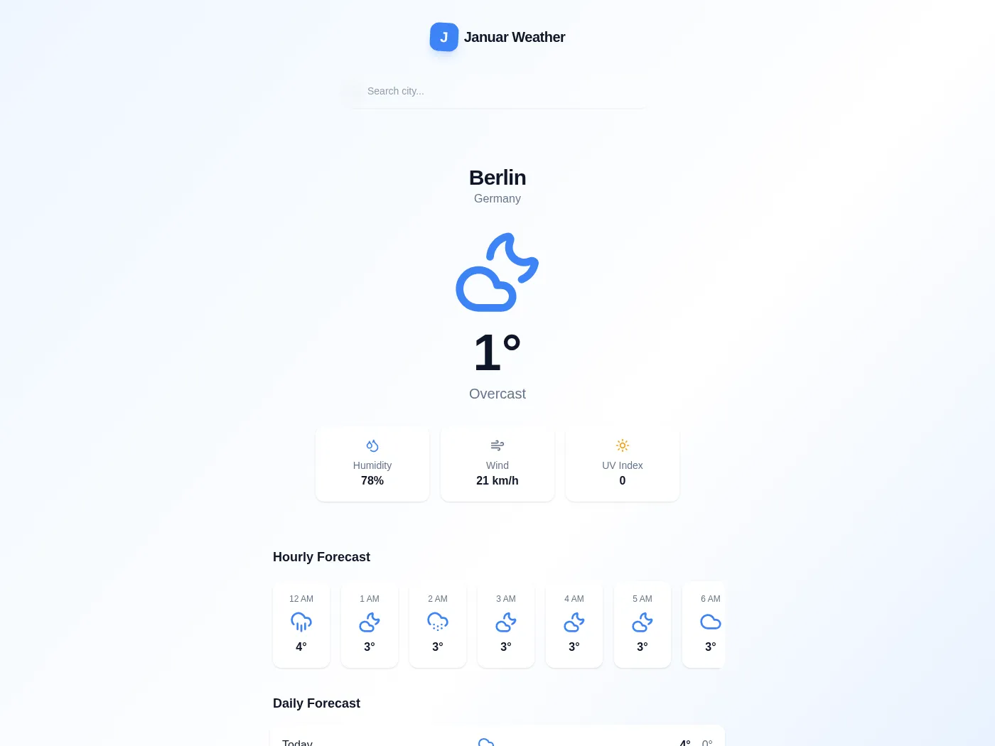Januar Weather App