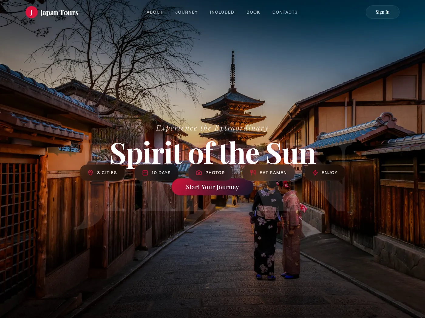 Japan Tours Premium Landing