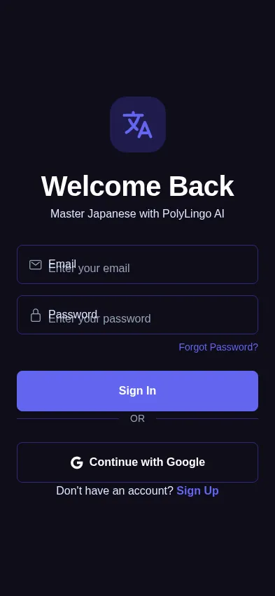 PolyLingo Japanese AI