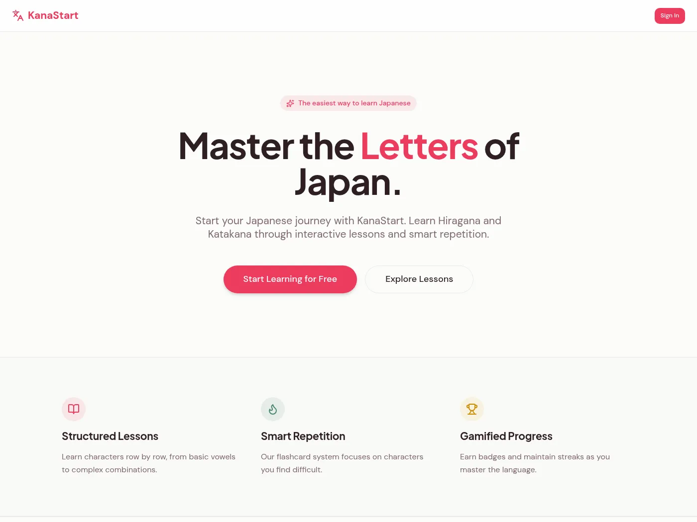 KanaStart Japanese