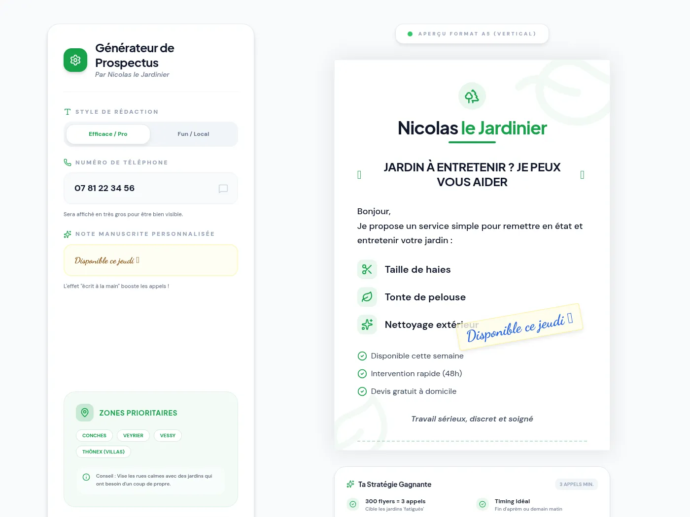 Nicolas le Jardinier Flyer