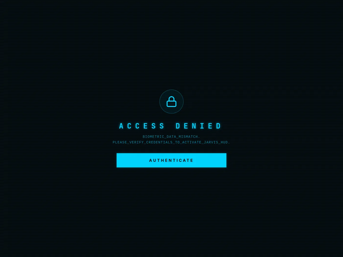 JARVIS HUD AI Assistant