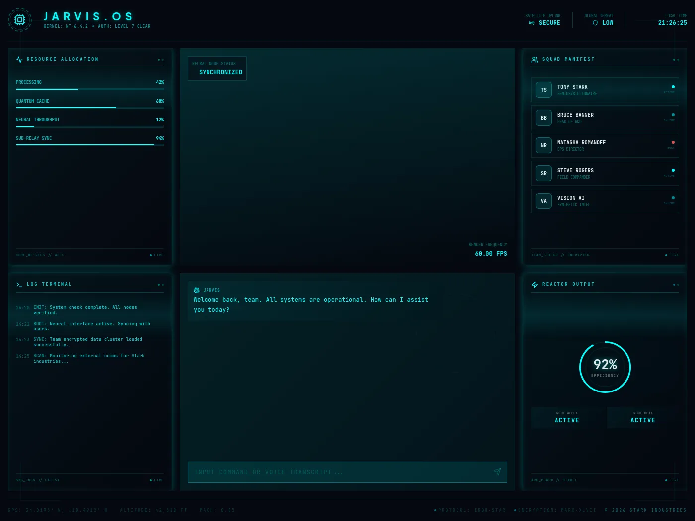 Jarvis Dashboard