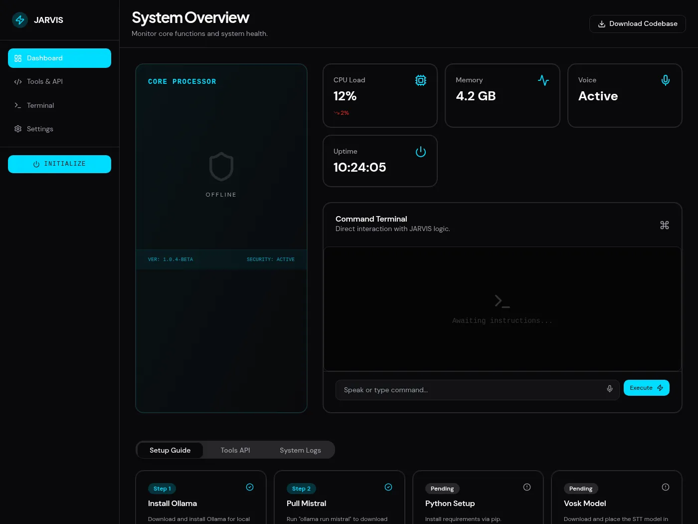 Jarvis Offline AI Assistant