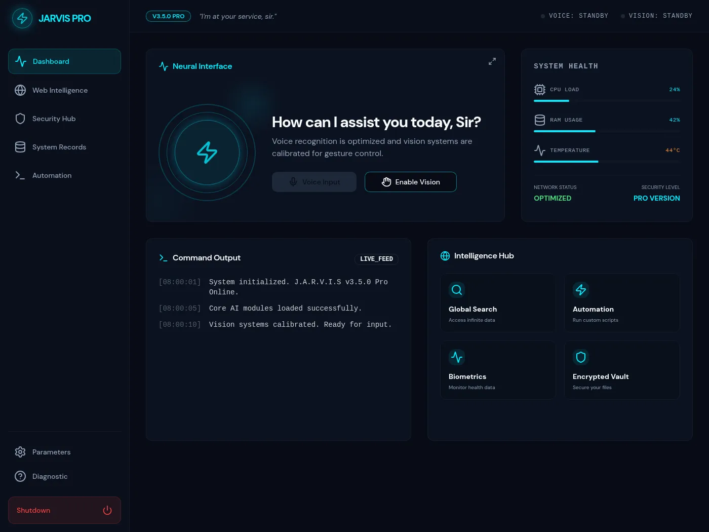JARVIS 3.4 Pro Assistant