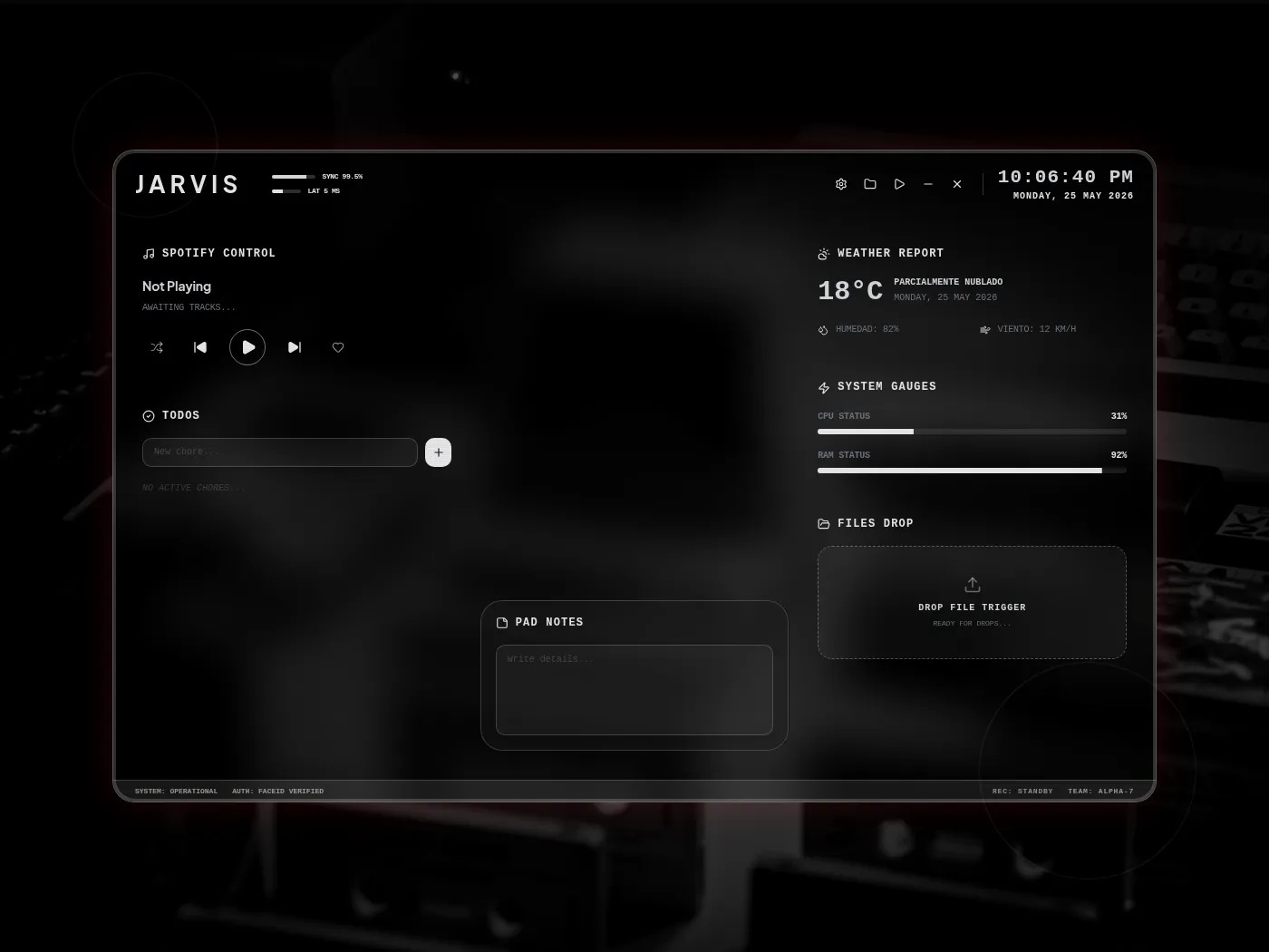 Jarvis Vision HUD