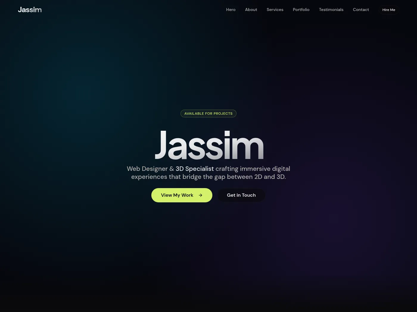 Jassim 3D Webfolio