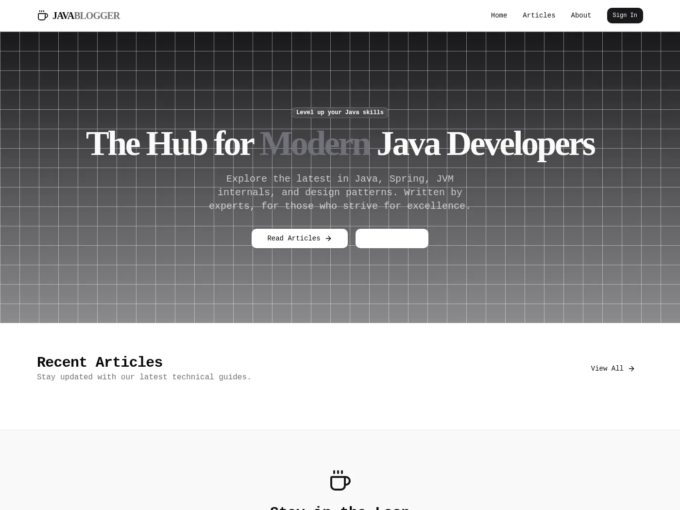 Java Blogger Hub