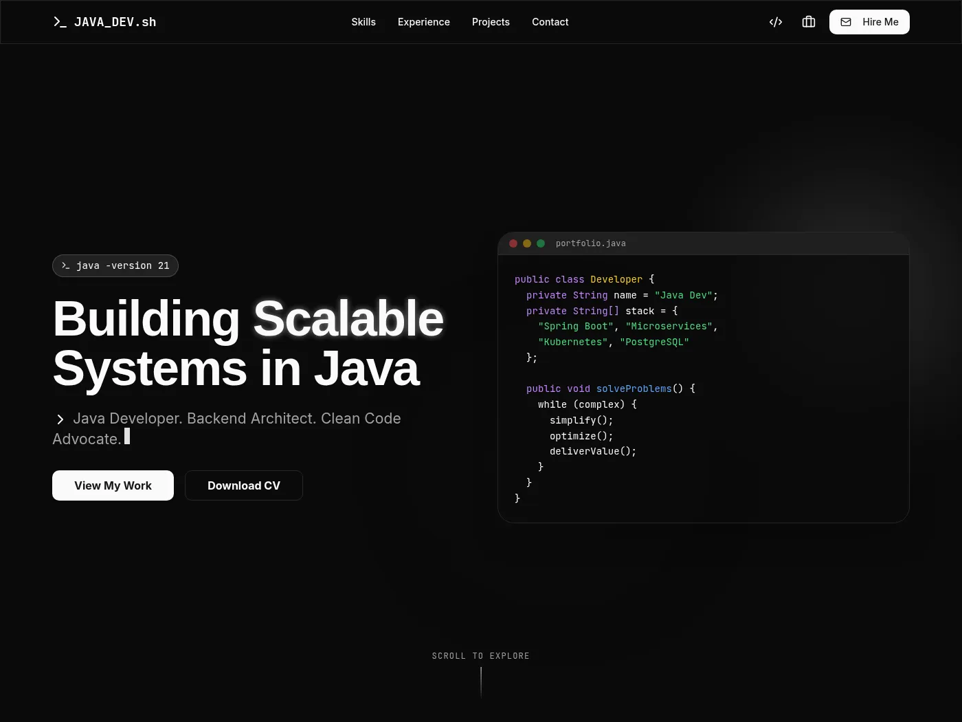 Java Dev Portfolio