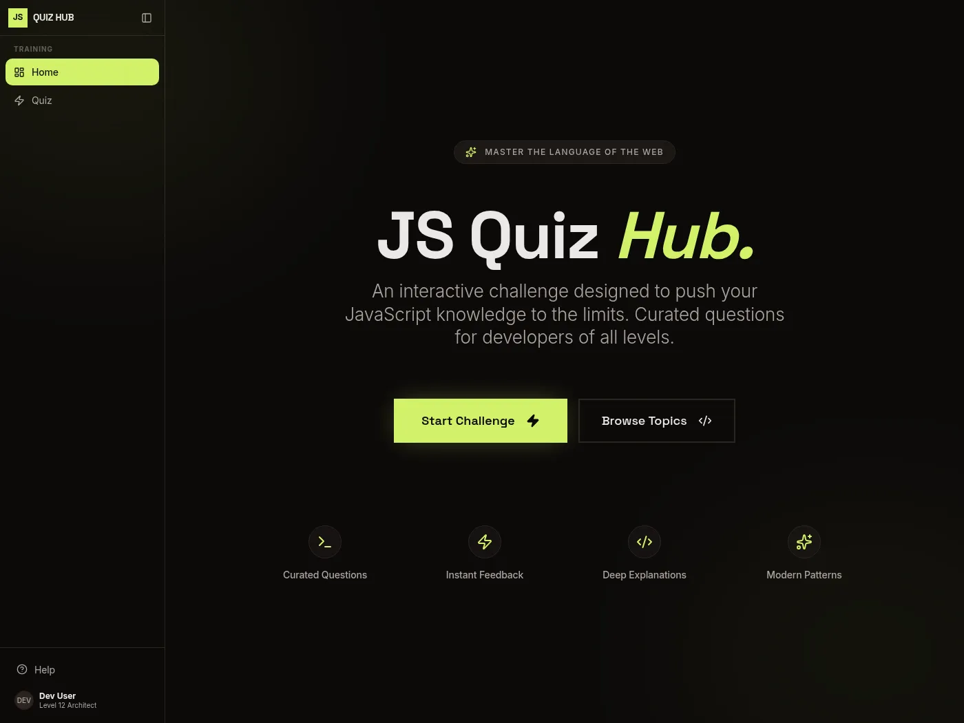 JS Quiz Hub