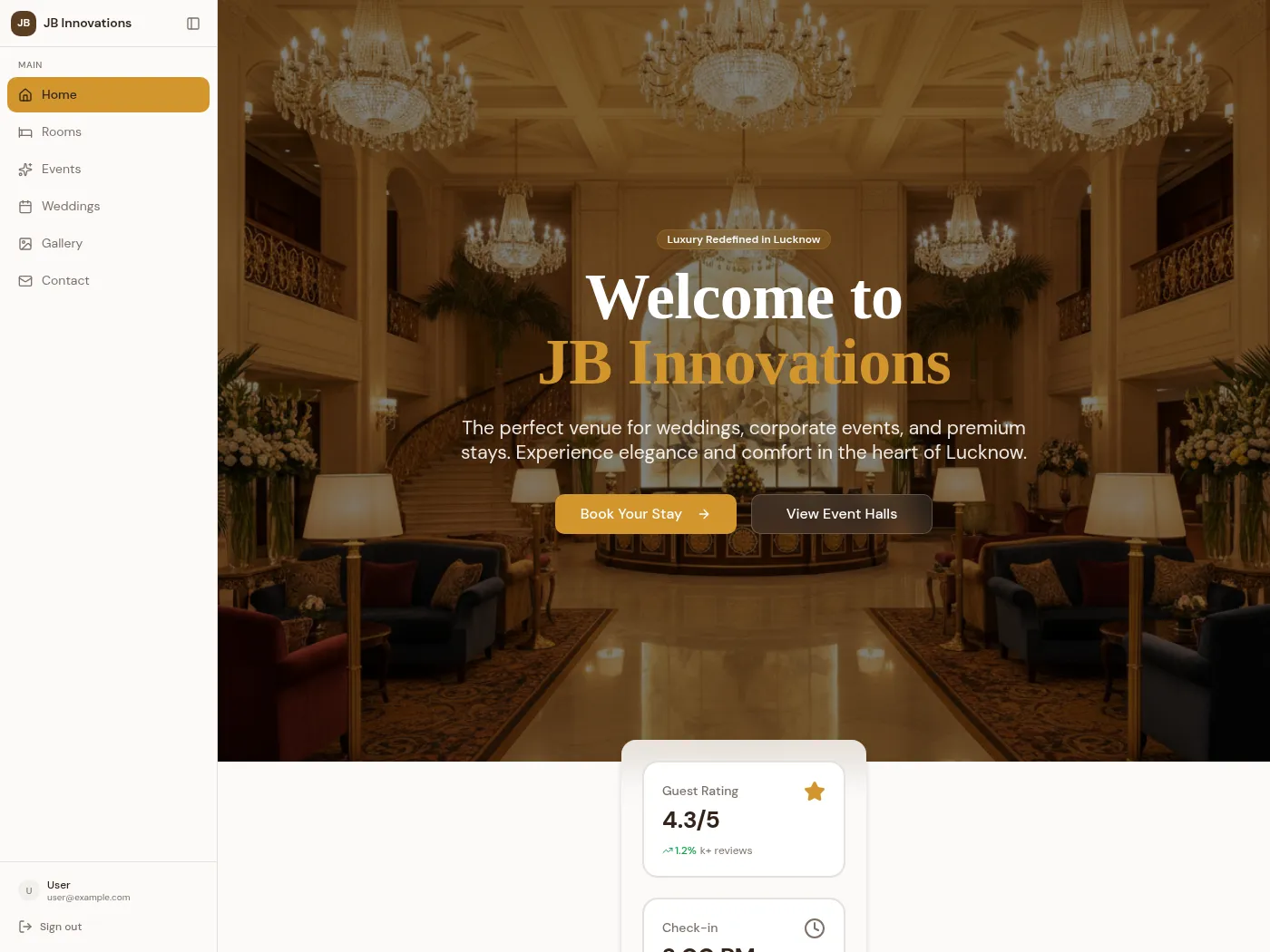 JB Innovations Hotel Site