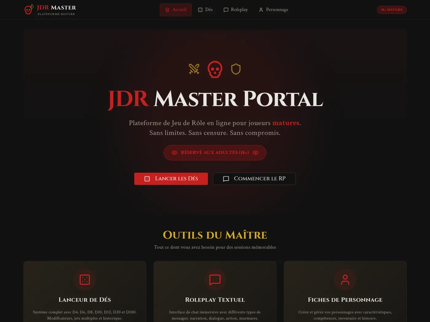 JDR Master Portal