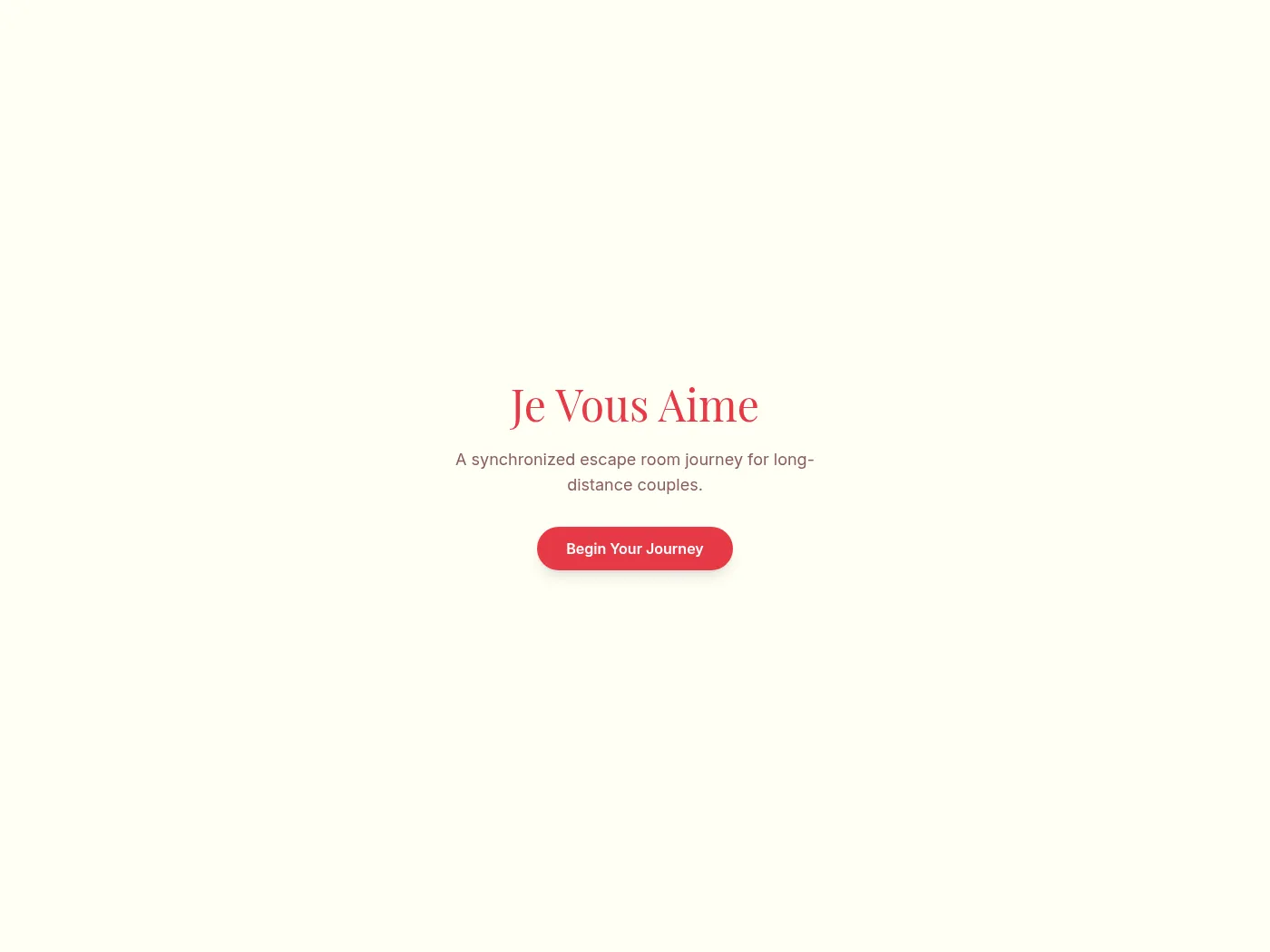 Je Vous Aime Escape Room