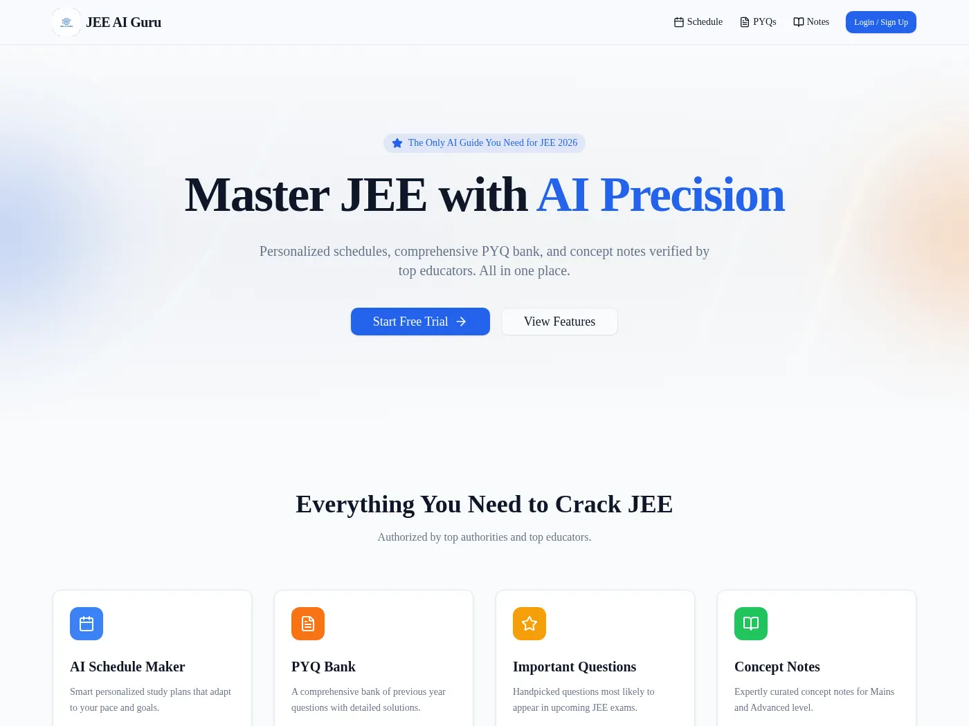JEE AI Schedule Guru