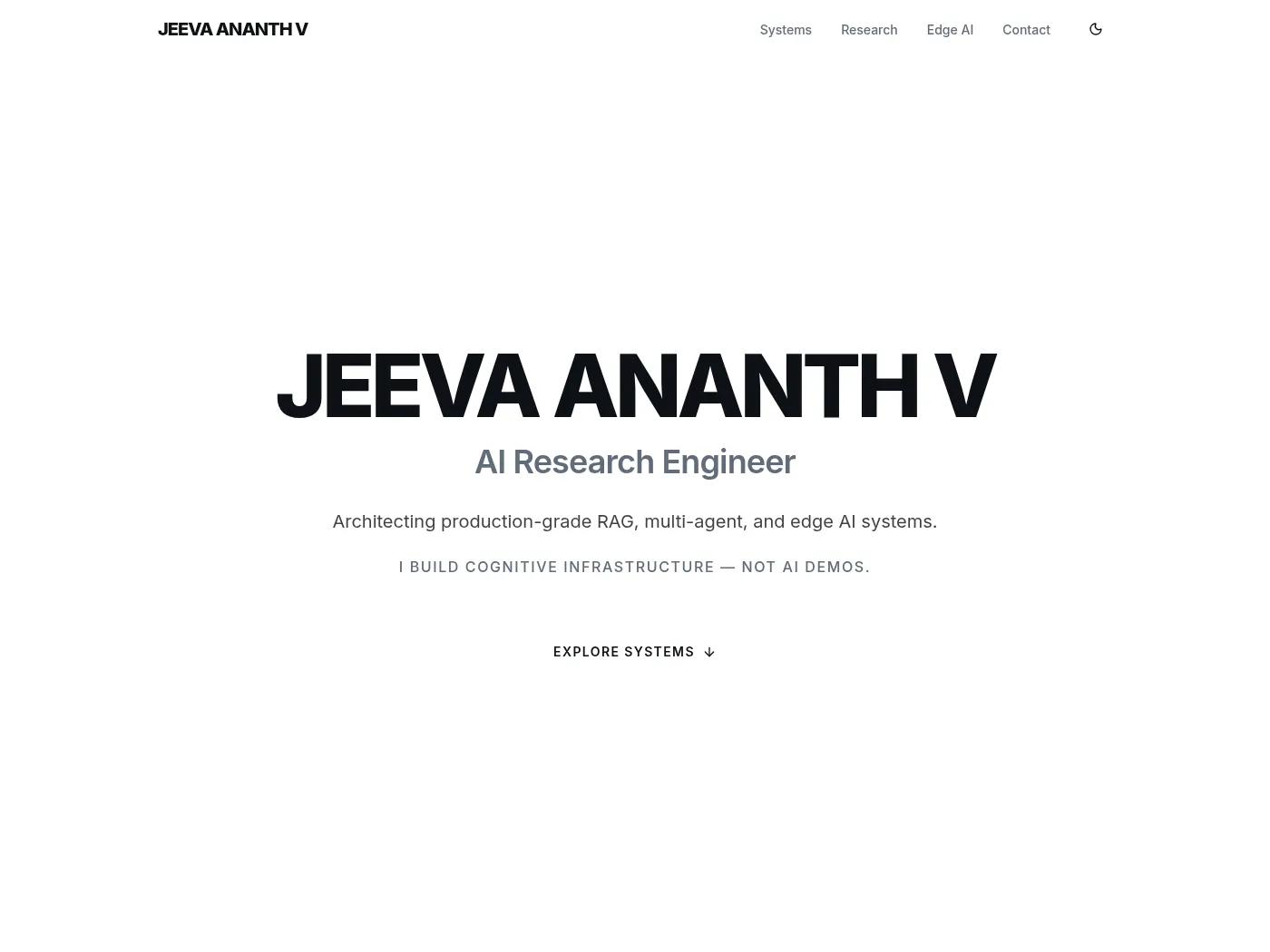 Jeeva V Scrollytelling Portfolio
