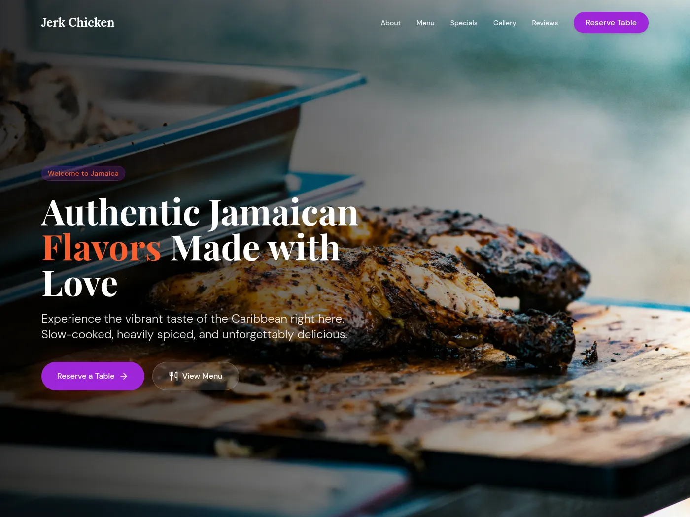 Jerk Chicken Restaurant Site