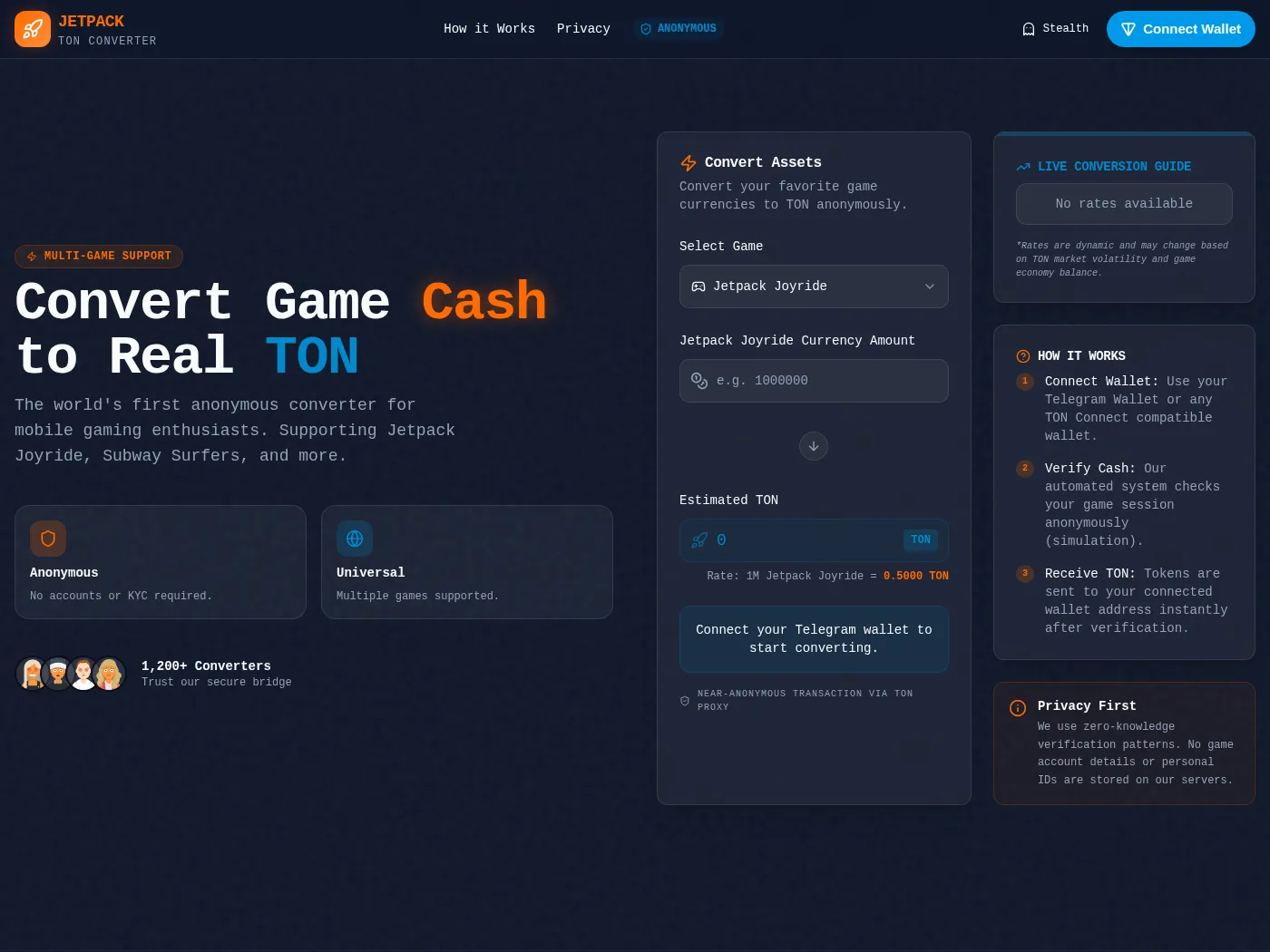 Jetpack Cash Converter
