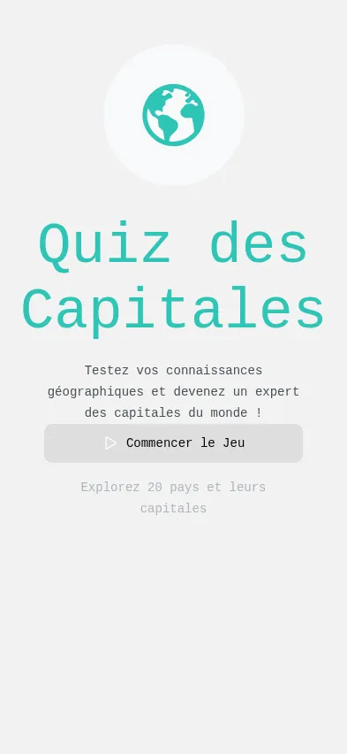 Capitales Quiz Game