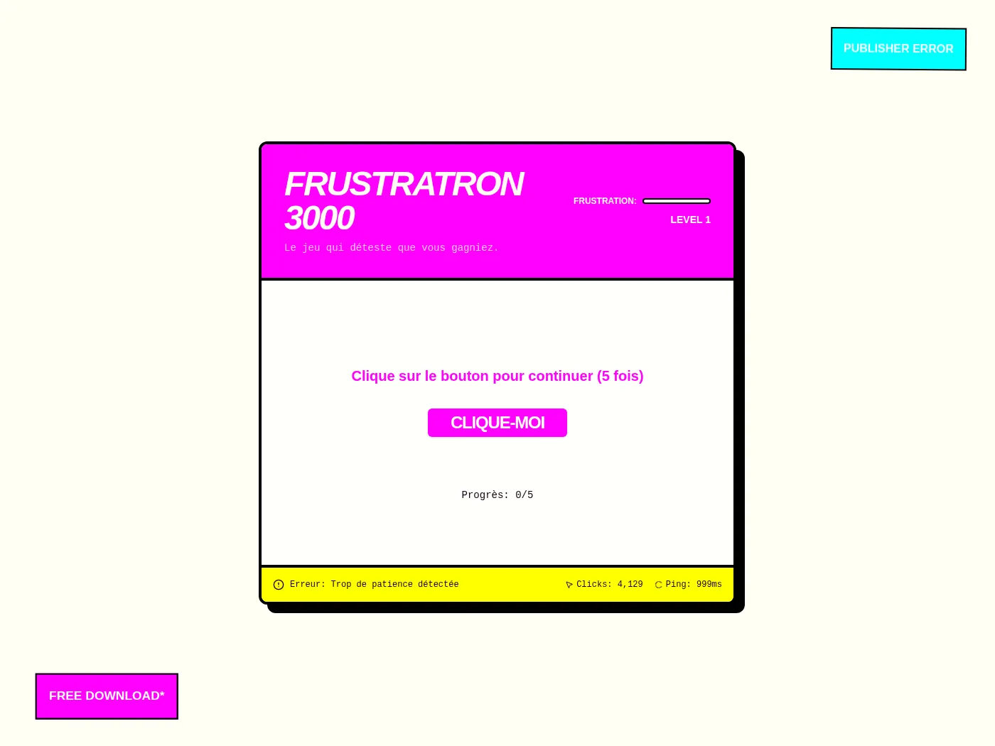 Jeu Générateur d'Énervement