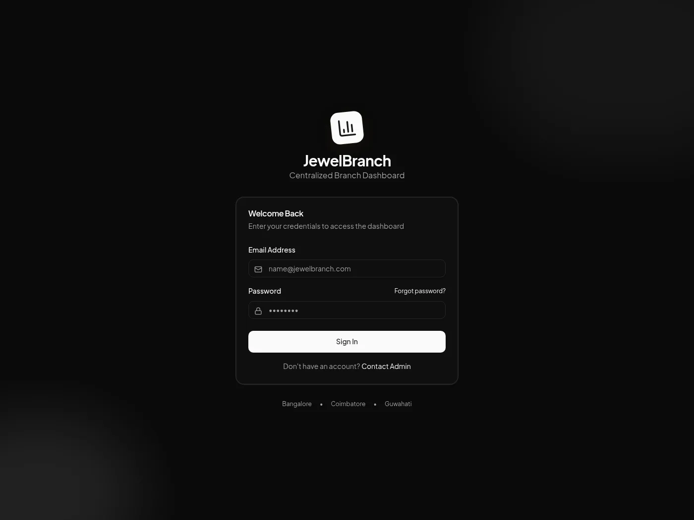 JewelBranch Dashboard