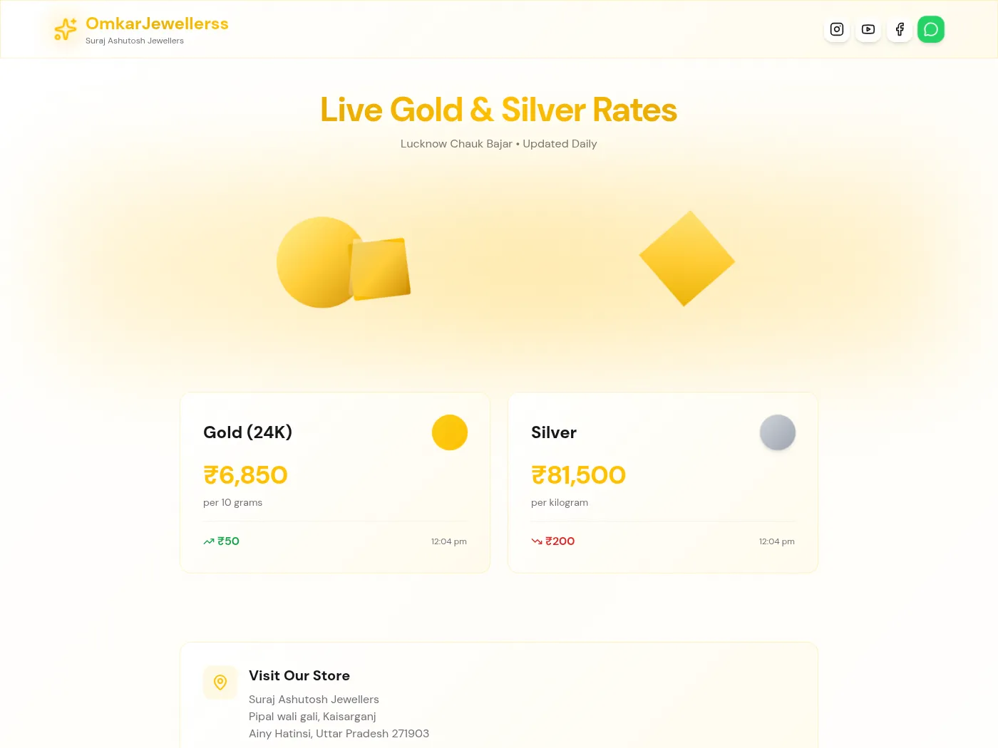 OmkarJewellerss Live Rates