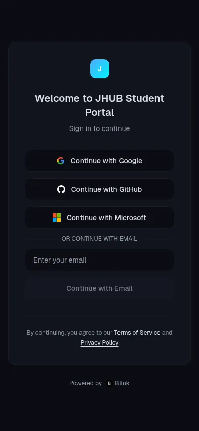 JHUB Student Portal