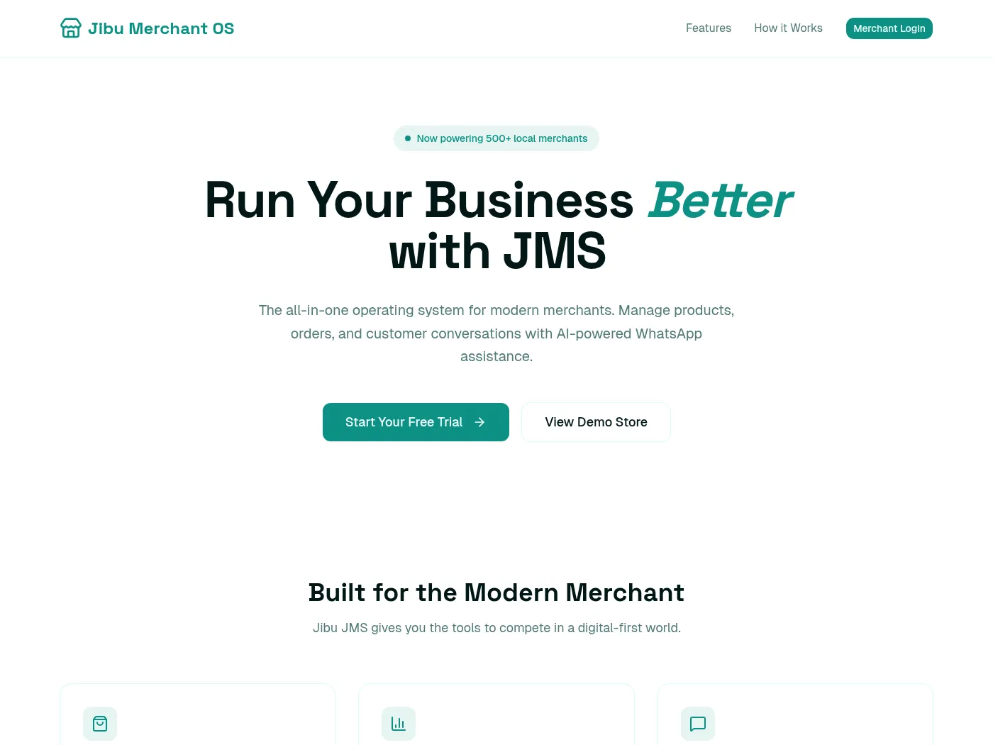 Jibu Merchant OS